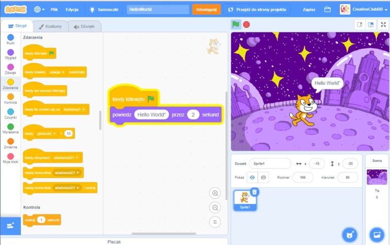 Programuj w Scratch miniporadnik jak zacząć - Creative Club