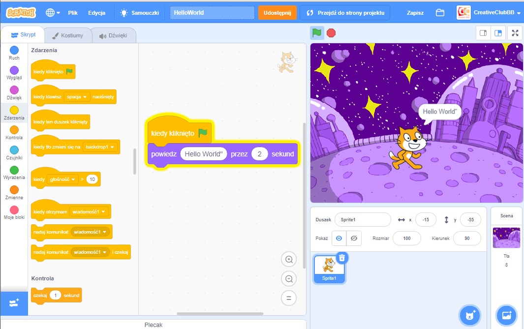 Programuj w Scratch miniporadnik jak zacząć - Creative Club