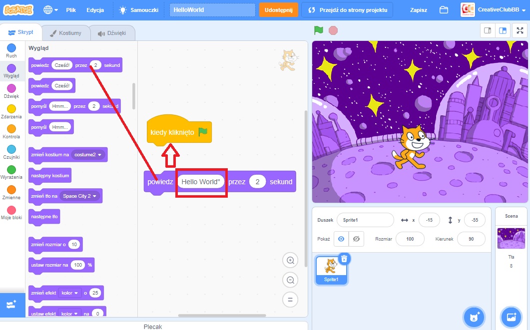 Programuj w Scratch miniporadnik jak zacząć - Creative Club